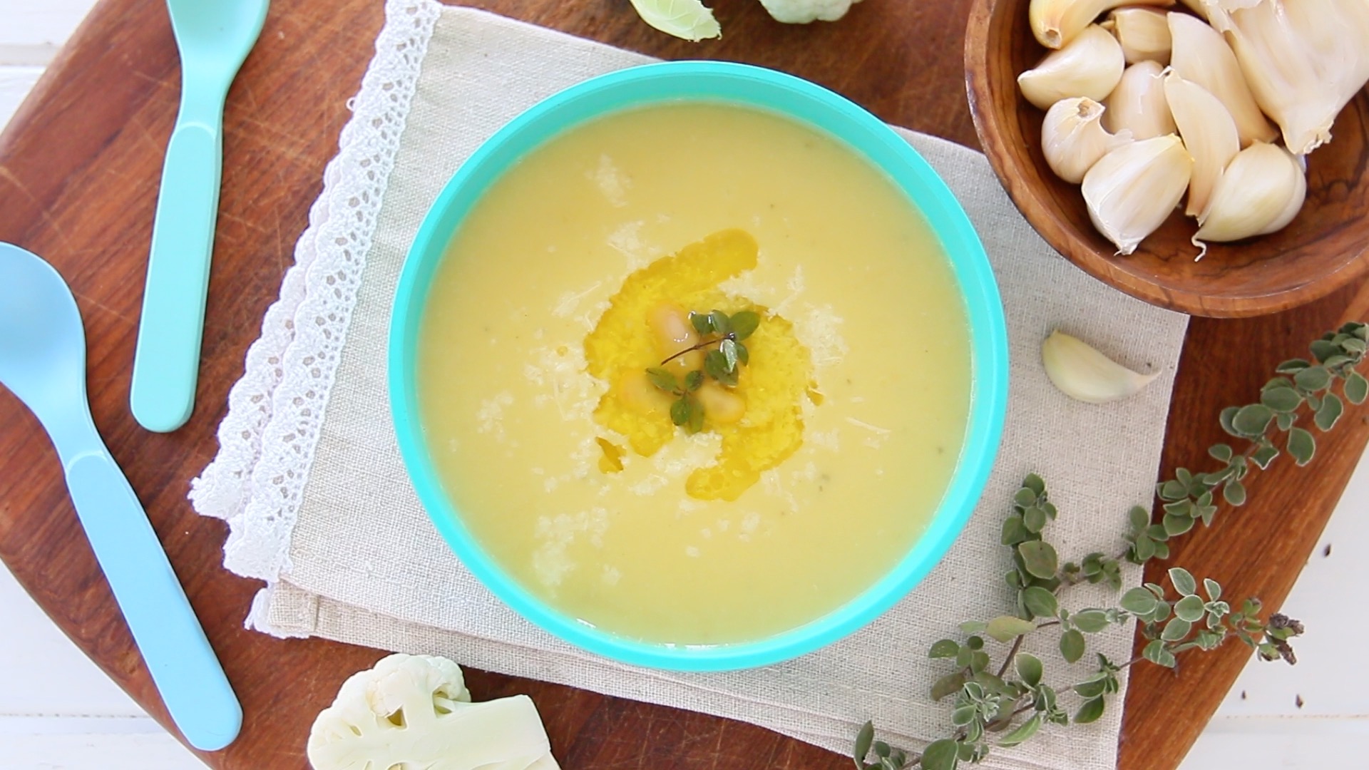Cauliflower Turmeric Beans Golden Soup +6M | Buona Pappa