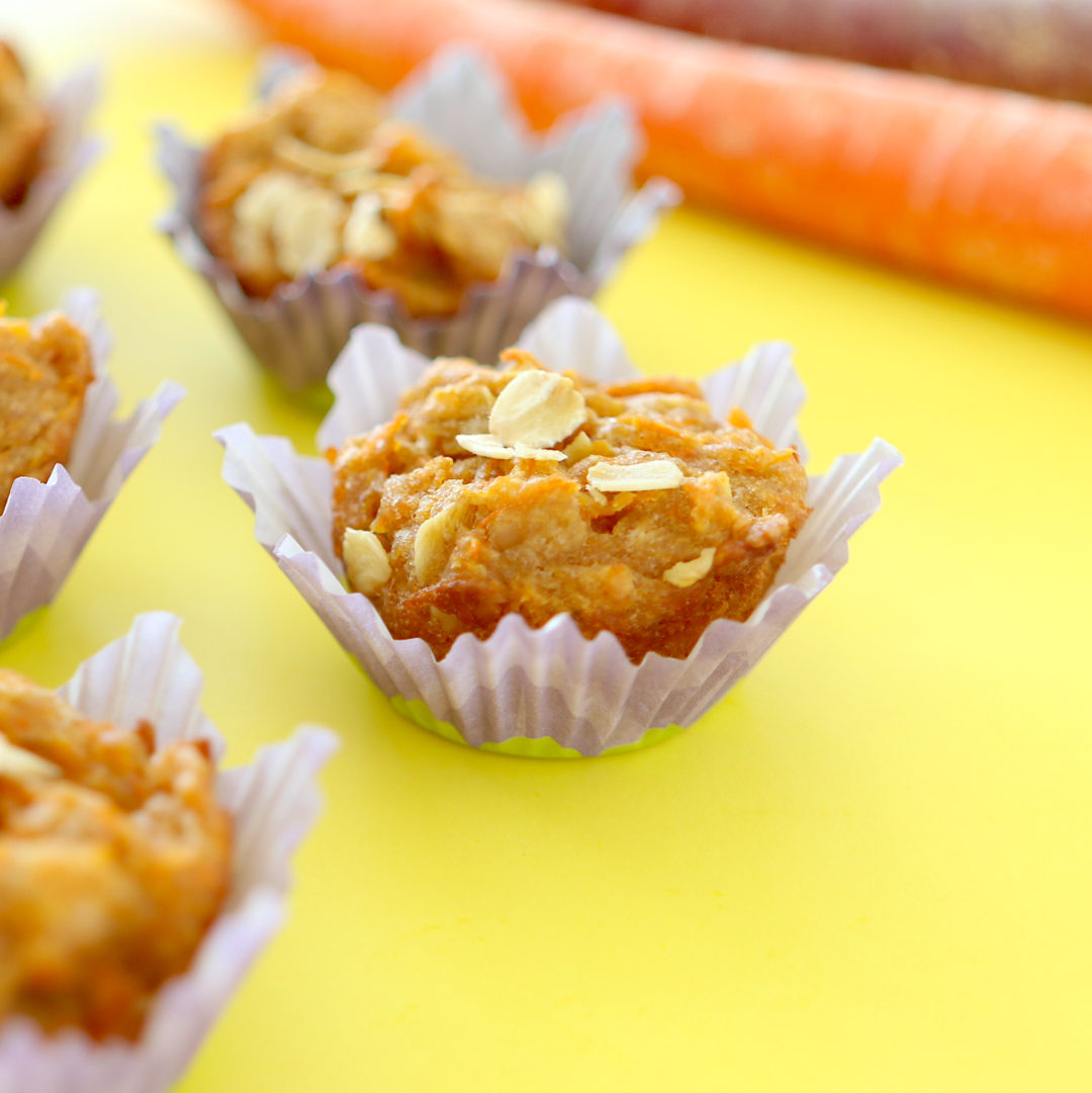 Sunny Carrot Oats Mini Muffins +6M | Buona Pappa