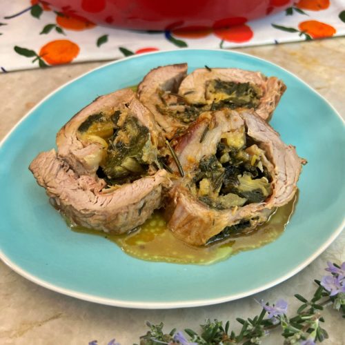 The Best Roasted Pork Loin with Pancetta and Greens. | Buona Pappa